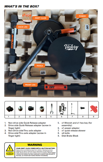 What comes in the VICTORY Box inside the packaging?